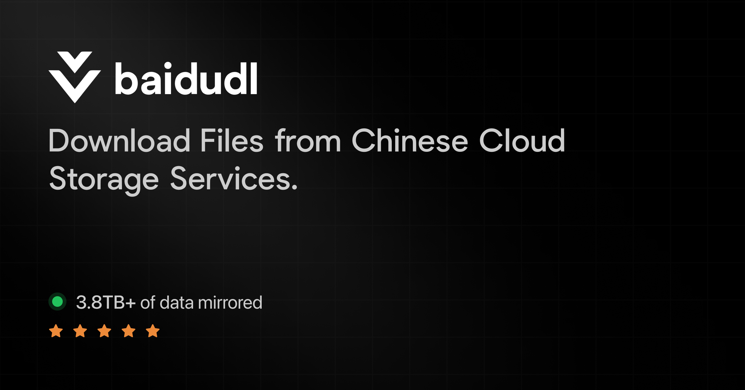 BAIDUDL - Download from Chinese Cloud Storage Services